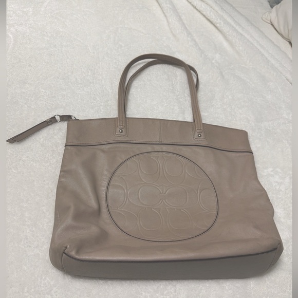 Coach | Bags | Coach Laura Leather Large Tote Carryall Shoulder Handbag ...